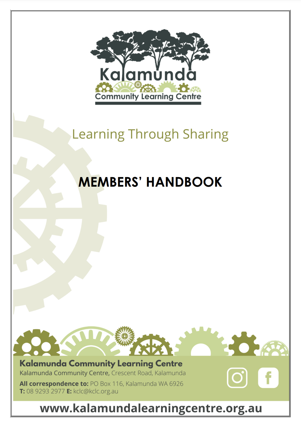 Members' Handbook - Kalamunda Community Learning Centre